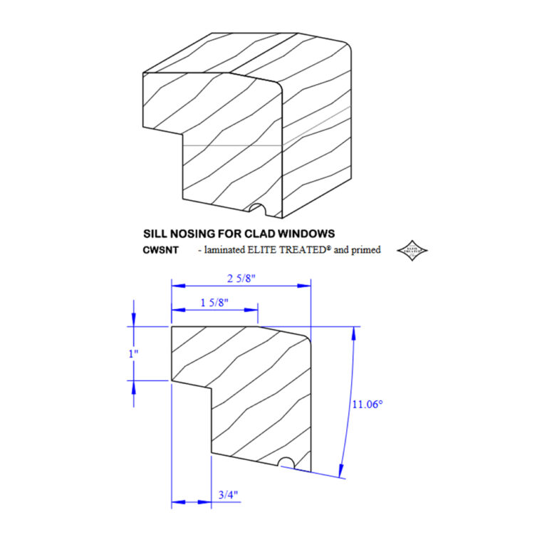 2-1/2" x 2-3/4" Sill Nosing For Clad Windows - Southern Lumber and ...