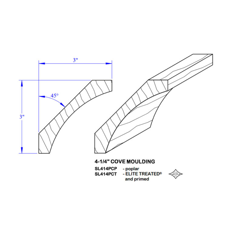 4-1/4" Cove Moulding - Southern Lumber and Millwork Corp